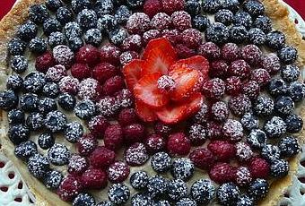 Tarte aux fruits rouge, crème patissière au vinaigre balsamique | À Voir