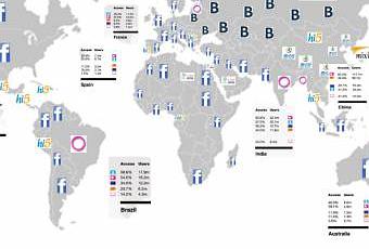 Social media world map | À Découvrir